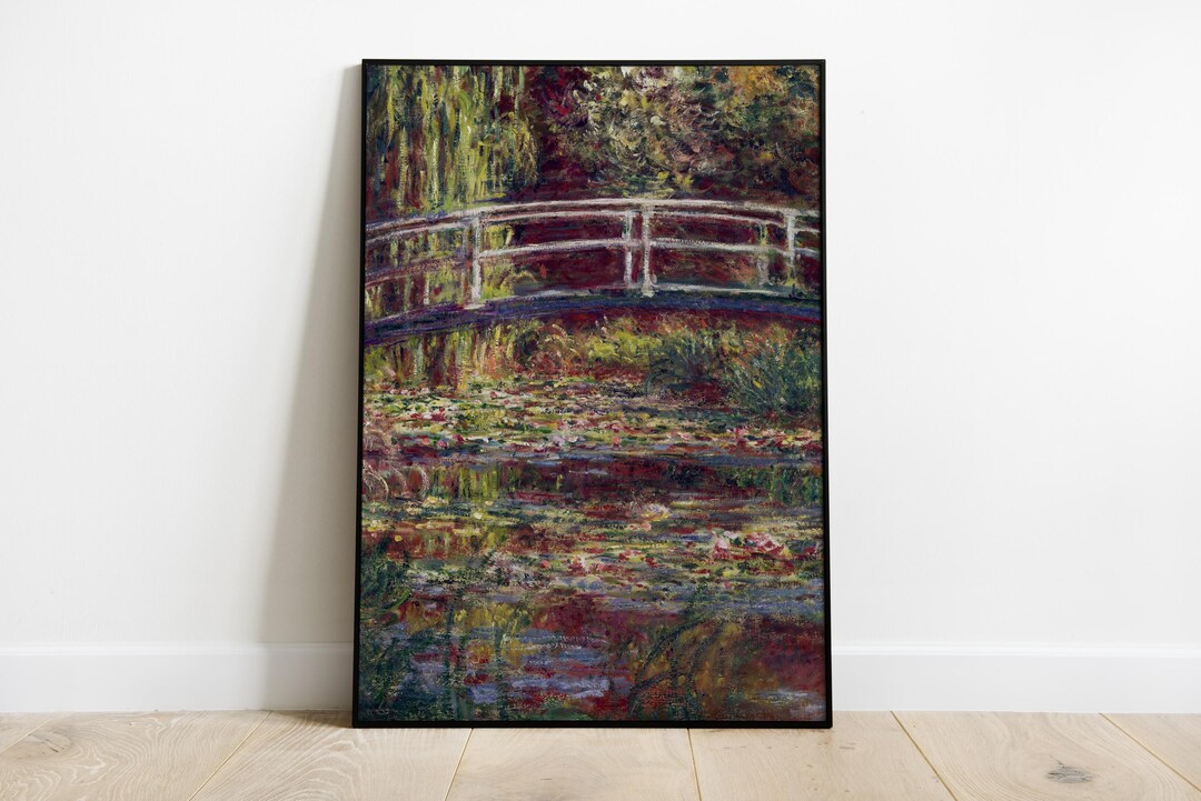 Claude Monet the Japanese Bridge, Water-lily Pond Symphony in Rose ...