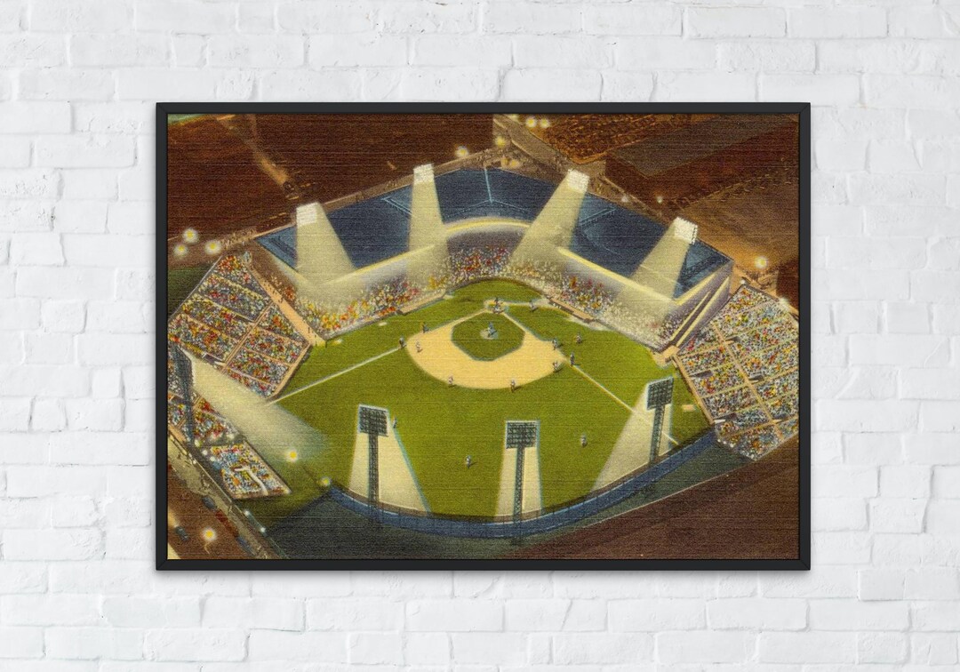 Vintage Baseball Stadium Printable Poster, Sports Wall Art ...