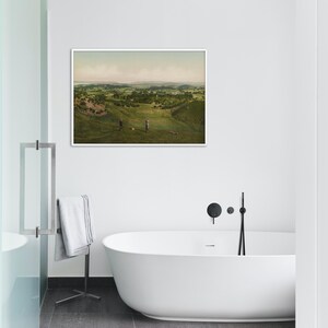 Vintage Golf Course Printable Art, Golf Landscape Art Print, Golf Fan ...