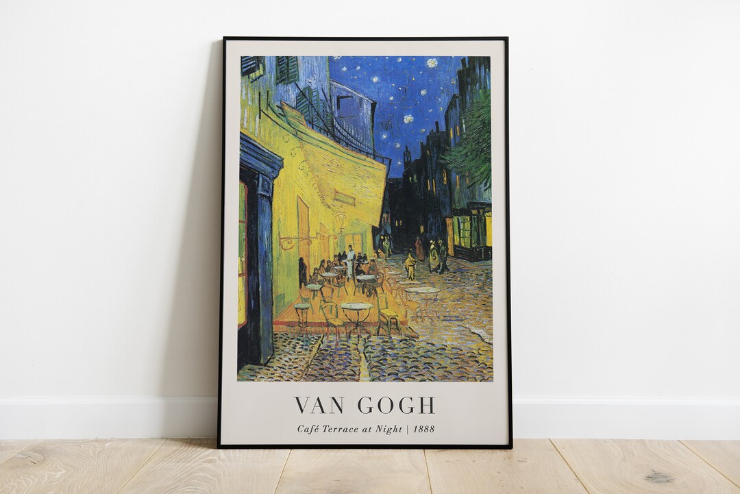 Cafe Terrace at Night Painting, Vincent Van Gogh Print, Café Printable ...