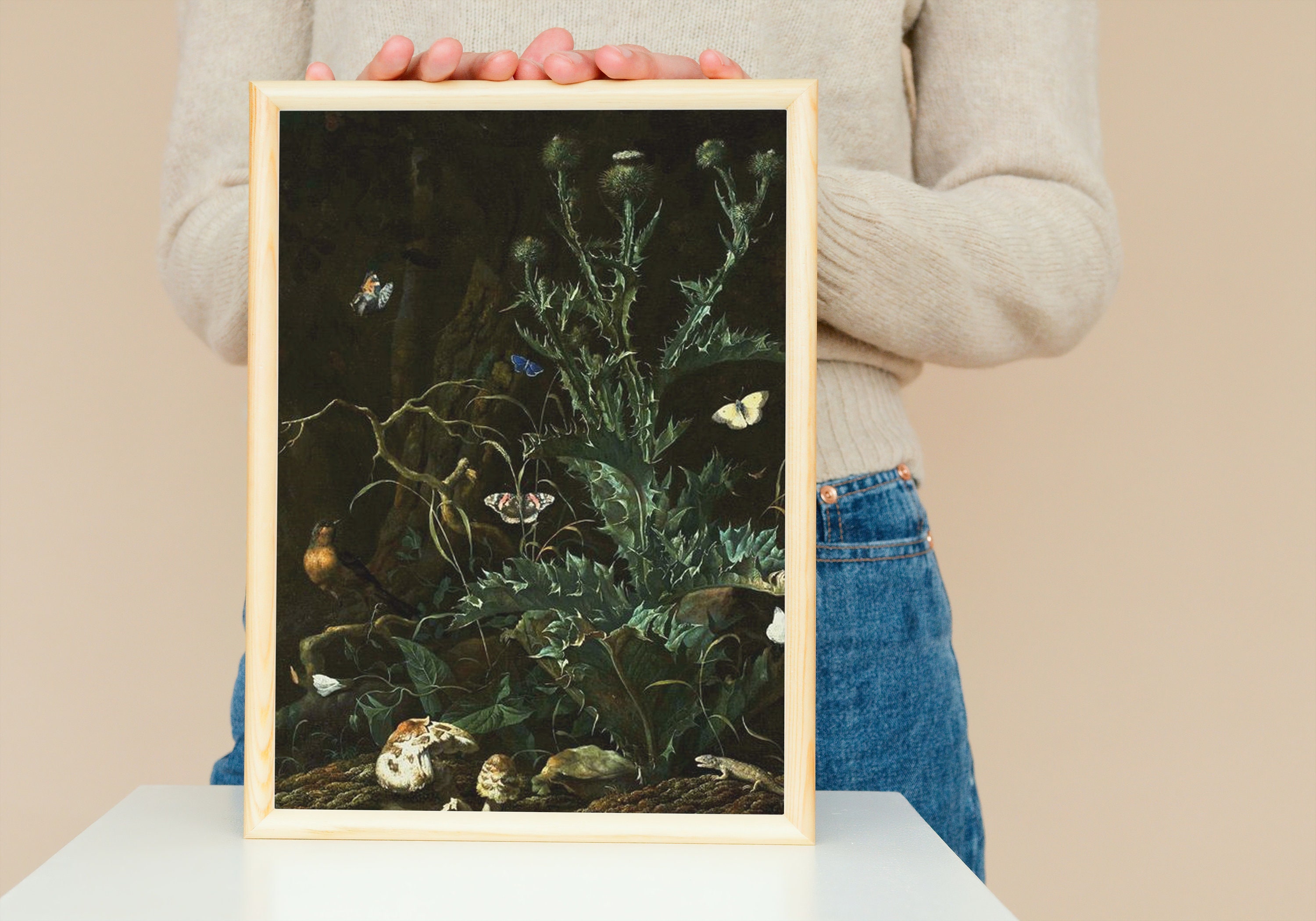 Vintage Still Life Painting, Printable Wall Art, Antique Moody ...