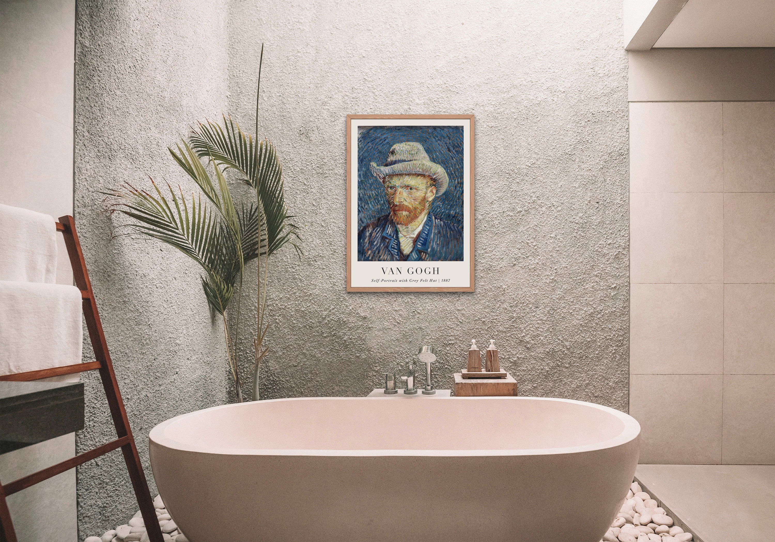 Self-portrait With Grey Felt Hat Painting, Vincent Van Gogh Print ...