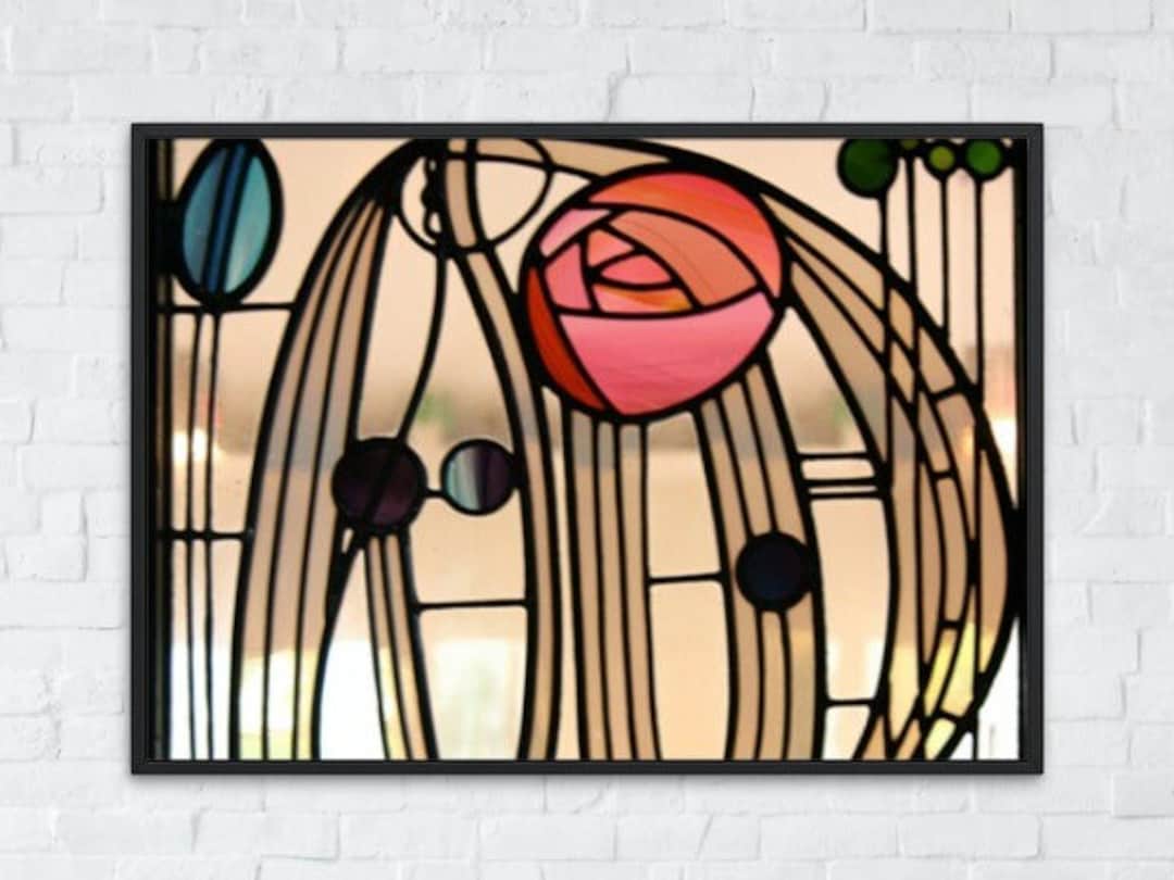 Stained Glass Window, Charles Rennie Mackintosh, Printable Wall Art ...