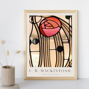 Stained Glass Window With Text, Charles Rennie Mackintosh, Printable ...