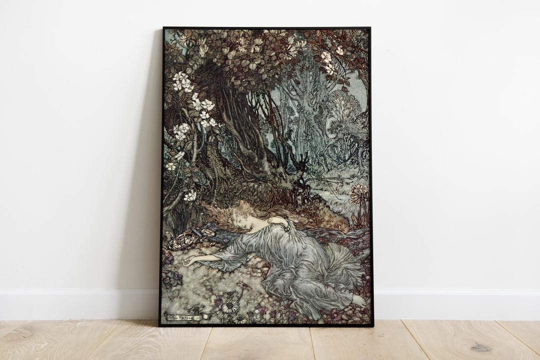 Titania From A Midsummer Night's Dream, Vintage Storybook Drawing ...
