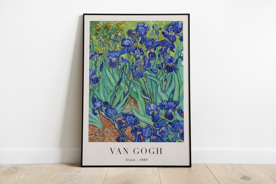 Van Gogh Print, Minimalist Art Print, Irises Printable Van Gogh ...
