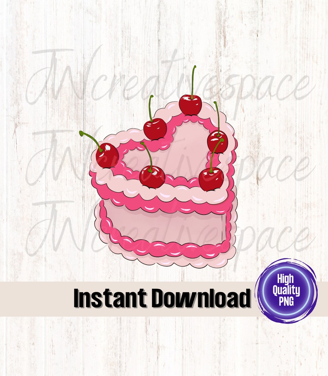 Heart Cake PNG Digital Download - Etsy