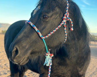 Neon Lime Green Mule Tape Horse Halter With Rope Noseband - Etsy