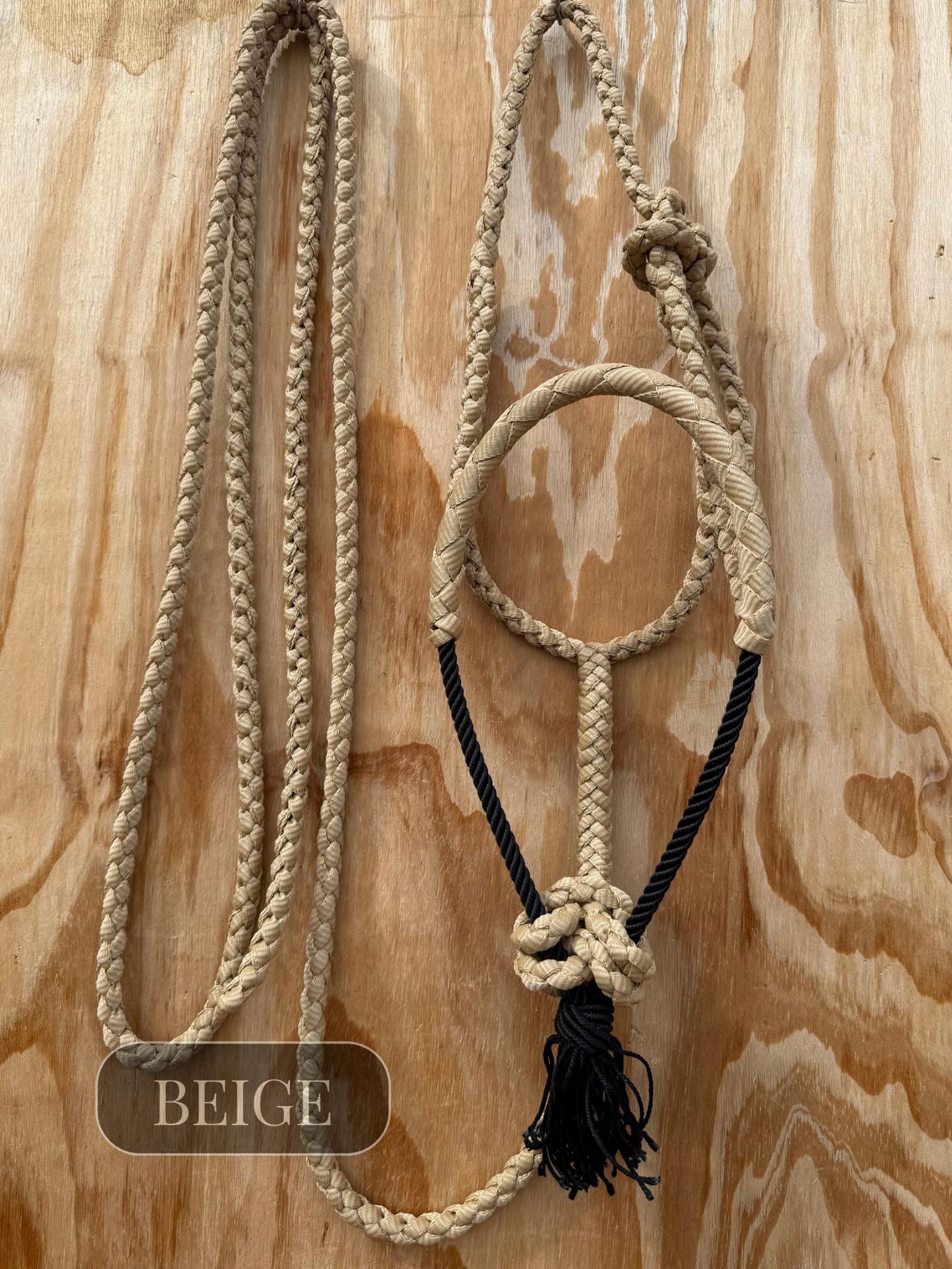 Hand Braided Mule Tape Halter With Rope Noseband - Etsy