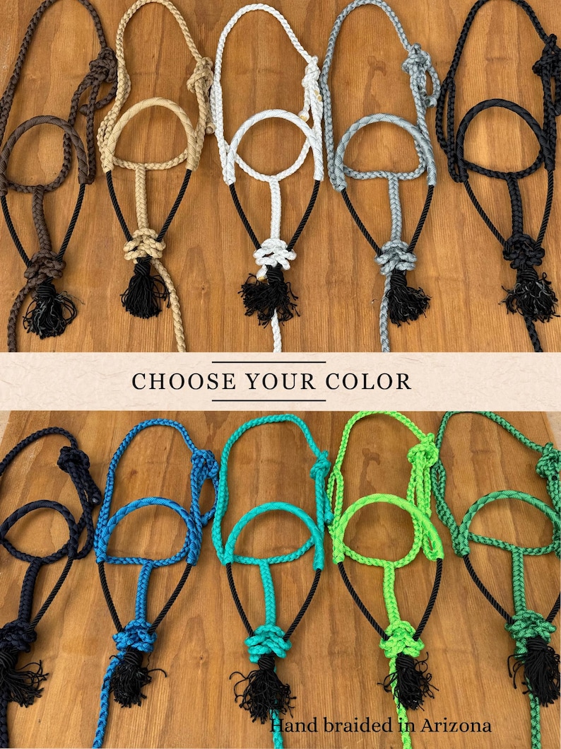 Hand Braided Mule Tape Halter With Rope Noseband - Etsy