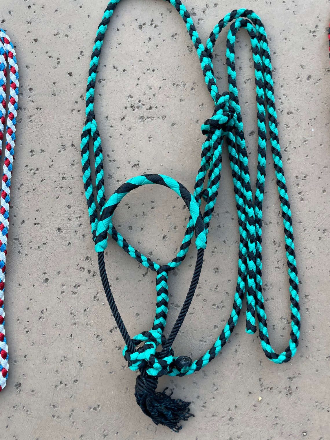 Mule Tape Horse Halter With Rope Noseband - Etsy