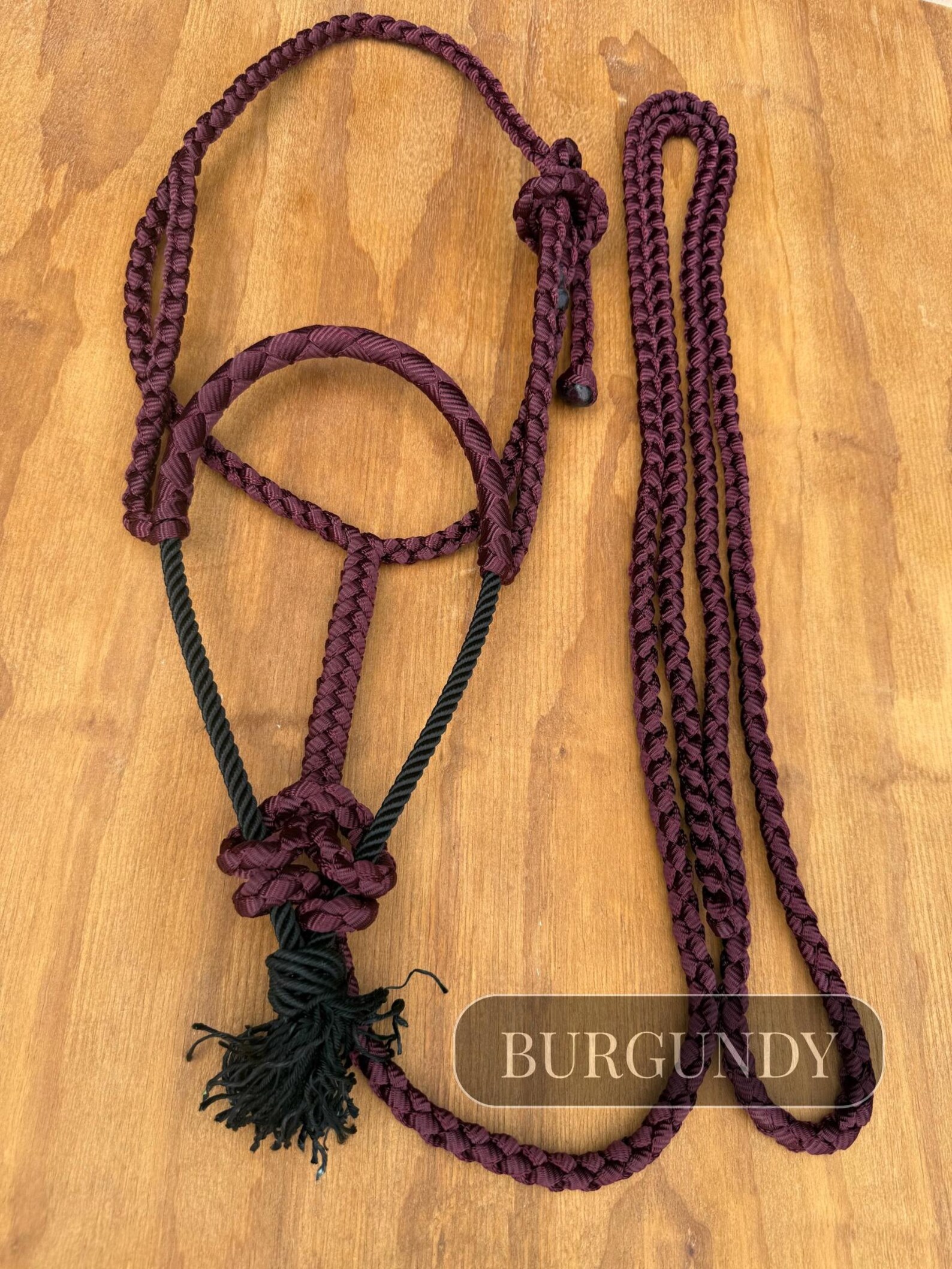 Hand Braided Mule Tape Halter With Rope Noseband - Etsy
