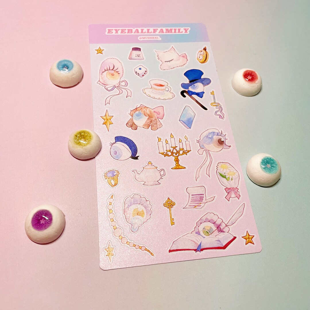Eyeball Family Sticker Sheet | Cute, Eyeballs, Fantasy, Magic ...