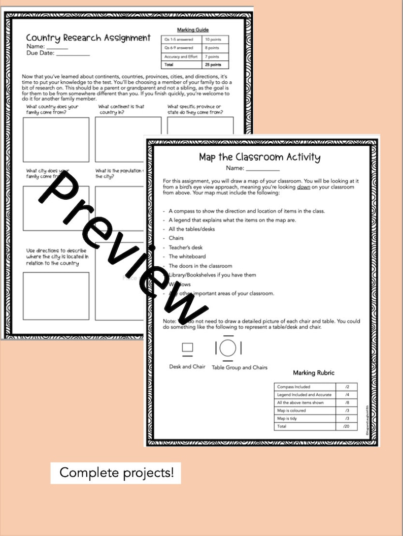 Mapping Unit Social Studies Countries and Continents Student Activity ...