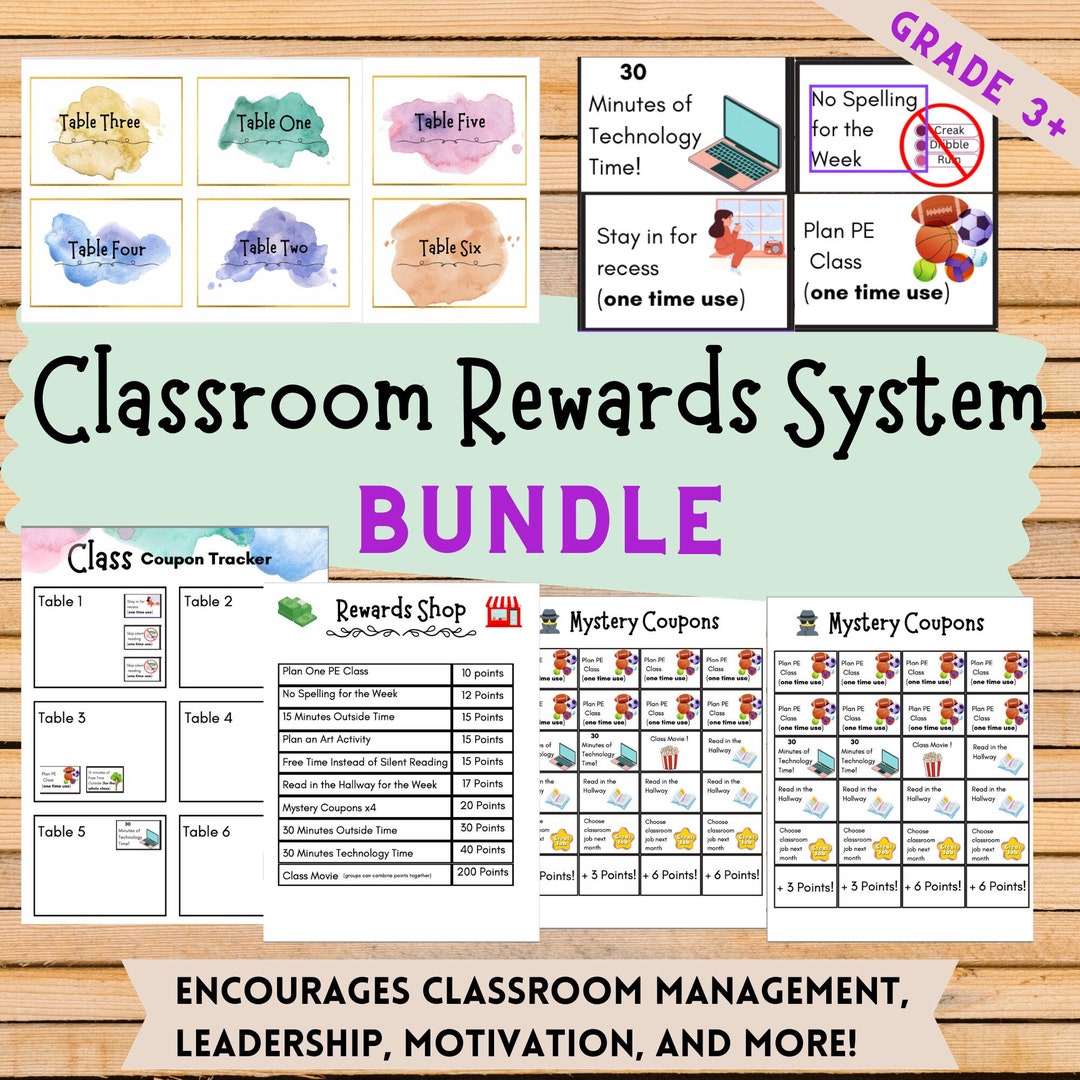 Editable Classroom Rewards System | Class Management | Watercolor ...