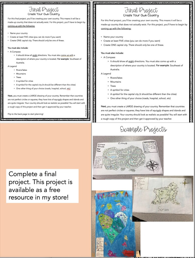 Mapping Unit Social Studies Countries and Continents Student Activity ...