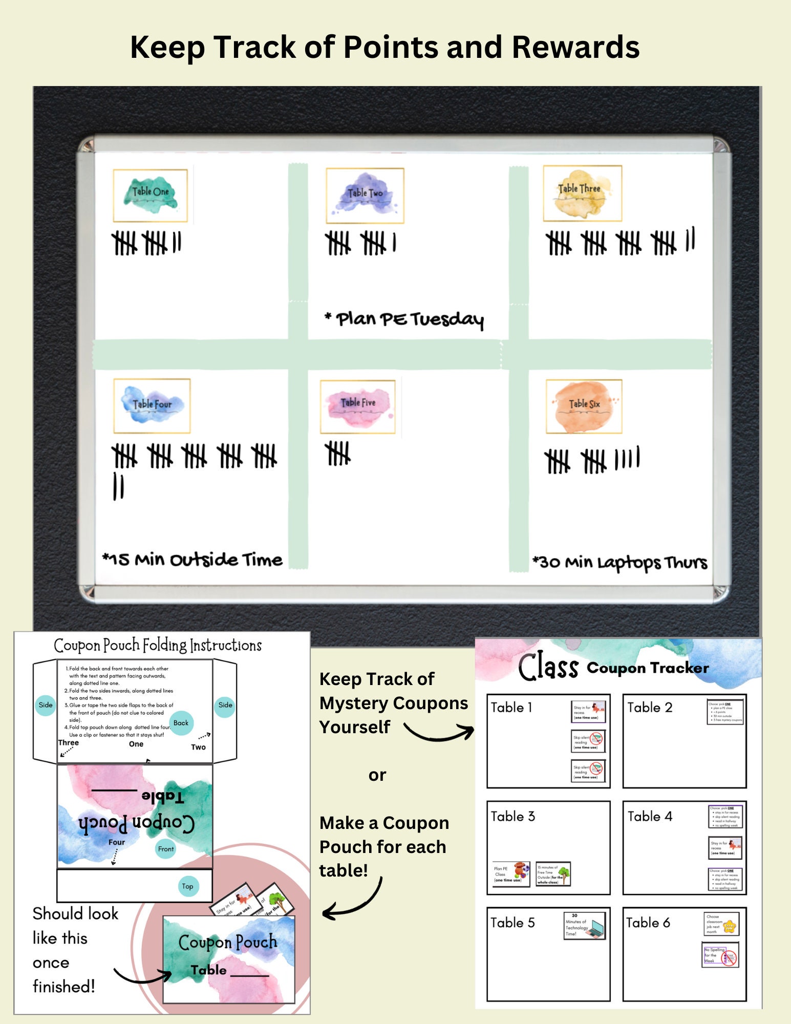 Editable Classroom Rewards System | Class Management | Watercolor ...
