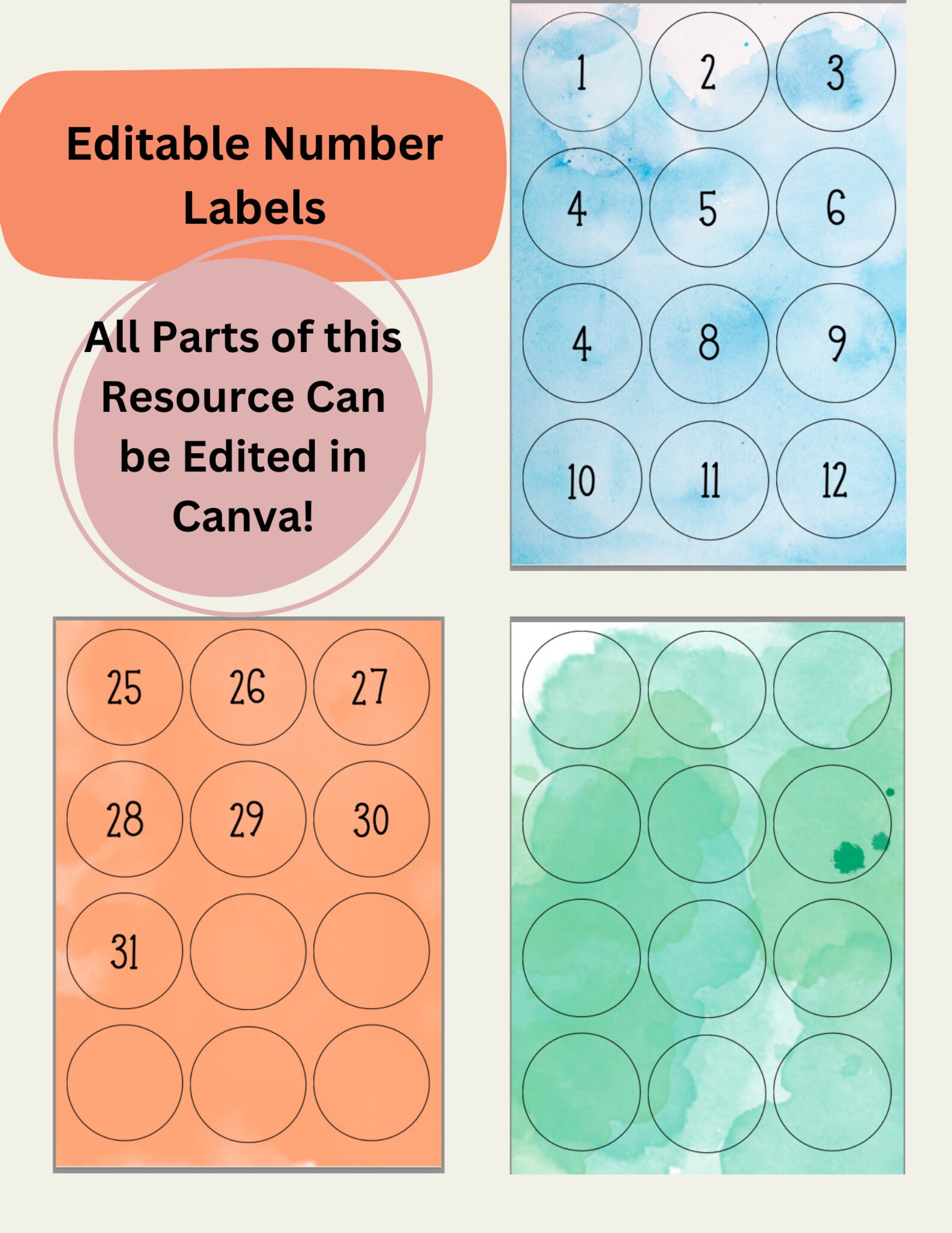 Editable Classroom Decor | Floral | Watercolor | Schedule | Labels ...