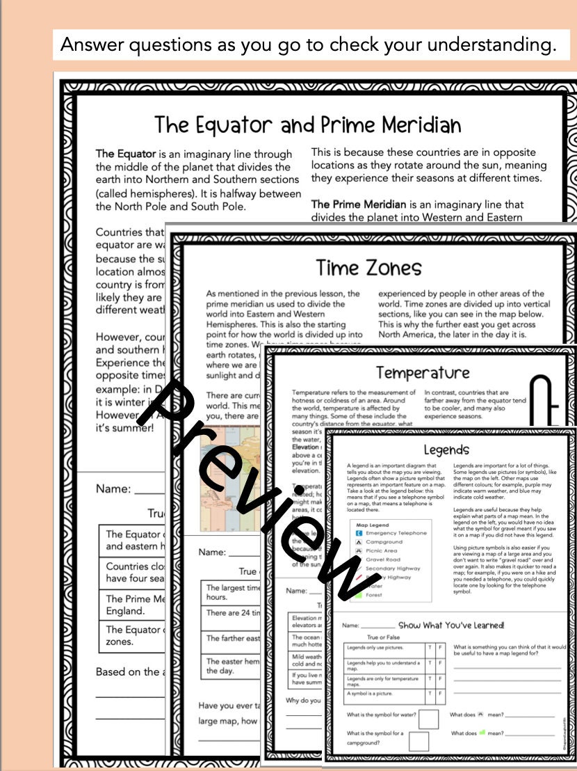 Mapping Unit Social Studies Countries and Continents Student Activity ...