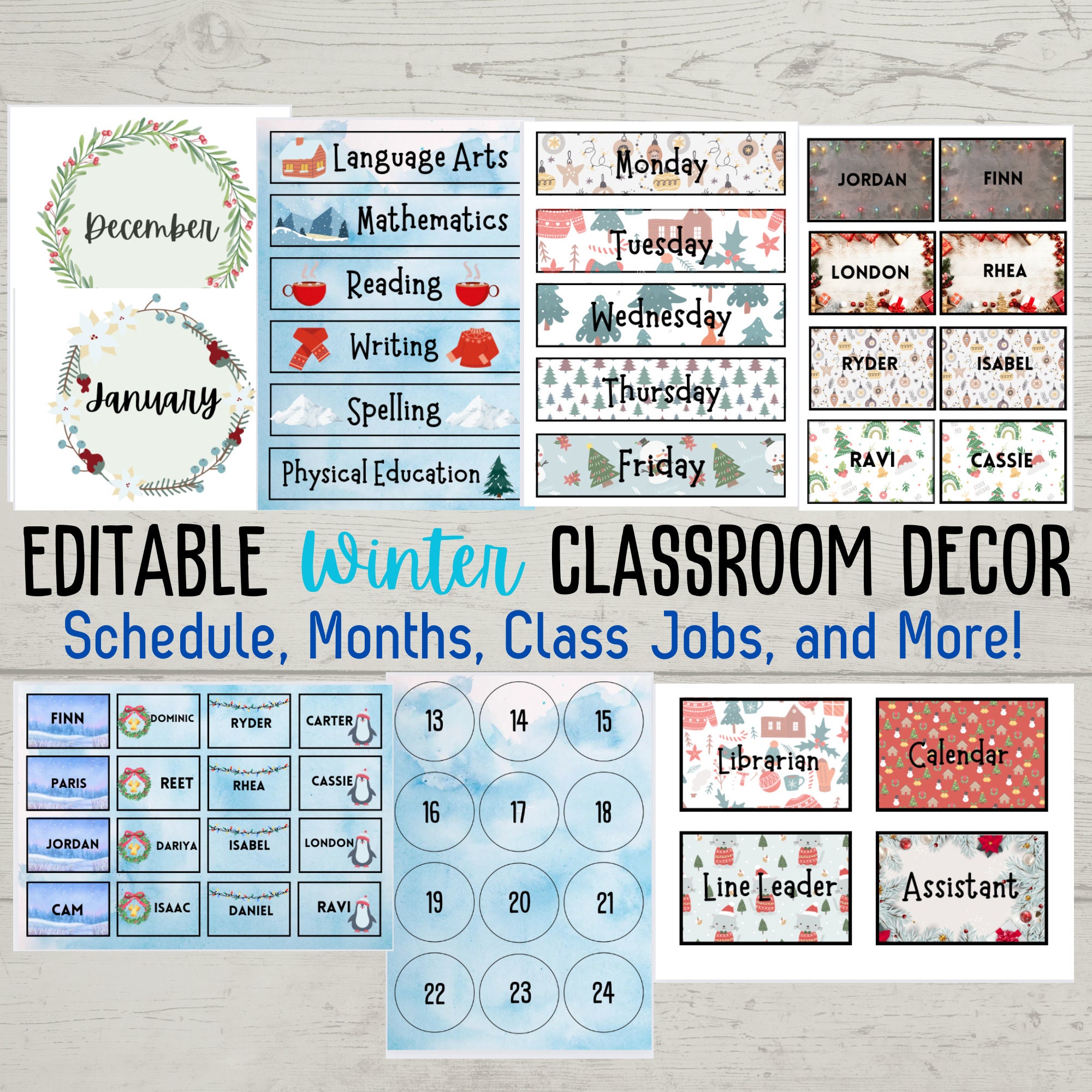 Editable | Classroom | Decor | Bundle | Birthday | Schedule | Labels ...