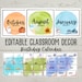 Editable Classroom Decor Floral Watercolor Schedule Labels Months Jobs ...
