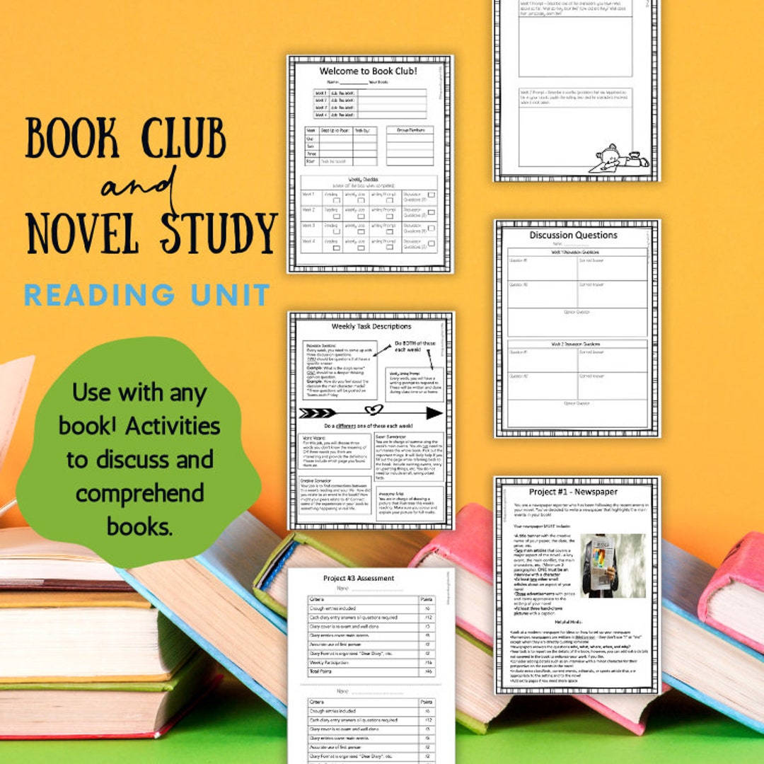 Book Club | Novel Study | Unit | School Curriculum | Learning Resources ...