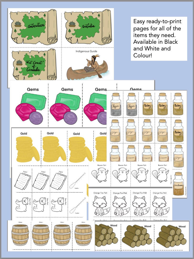 Printable | Explorers Game | Student Activity | Learning | Lesson ...