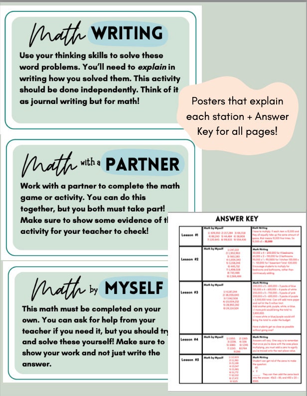 Editable Math Centers Multiplying and Dividing Daily 3 Activities Just ...