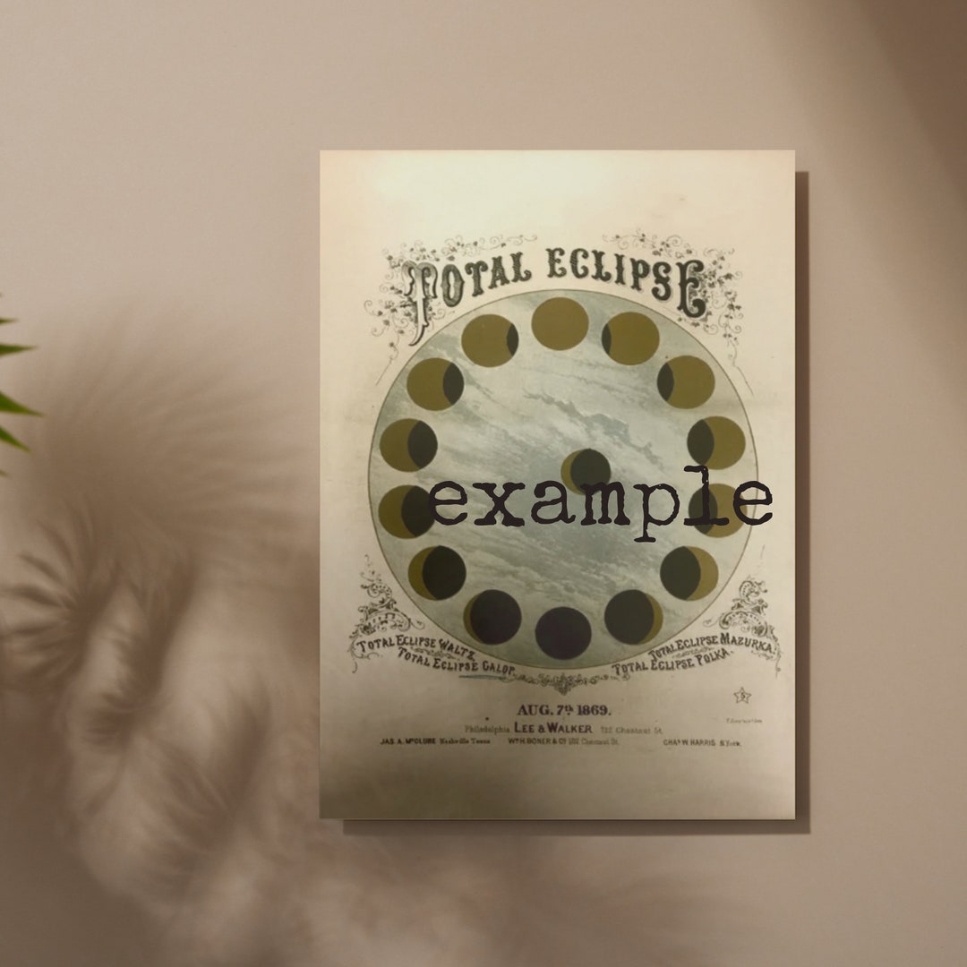 Total Eclipse 2024 Package Wall Art Solar Eclipse Antique Vintage Art ...