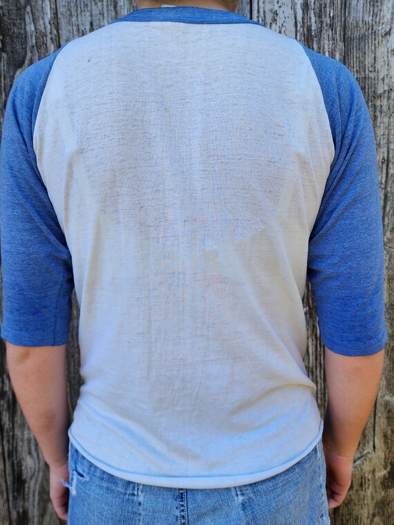 80s School Spirit Ringer Baseball Tee - Gem