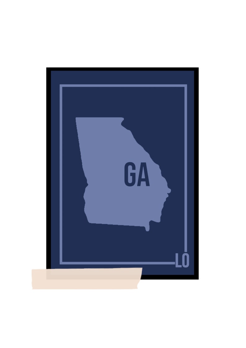 Custom State Outline Poster Digital Download Print Customizable ...