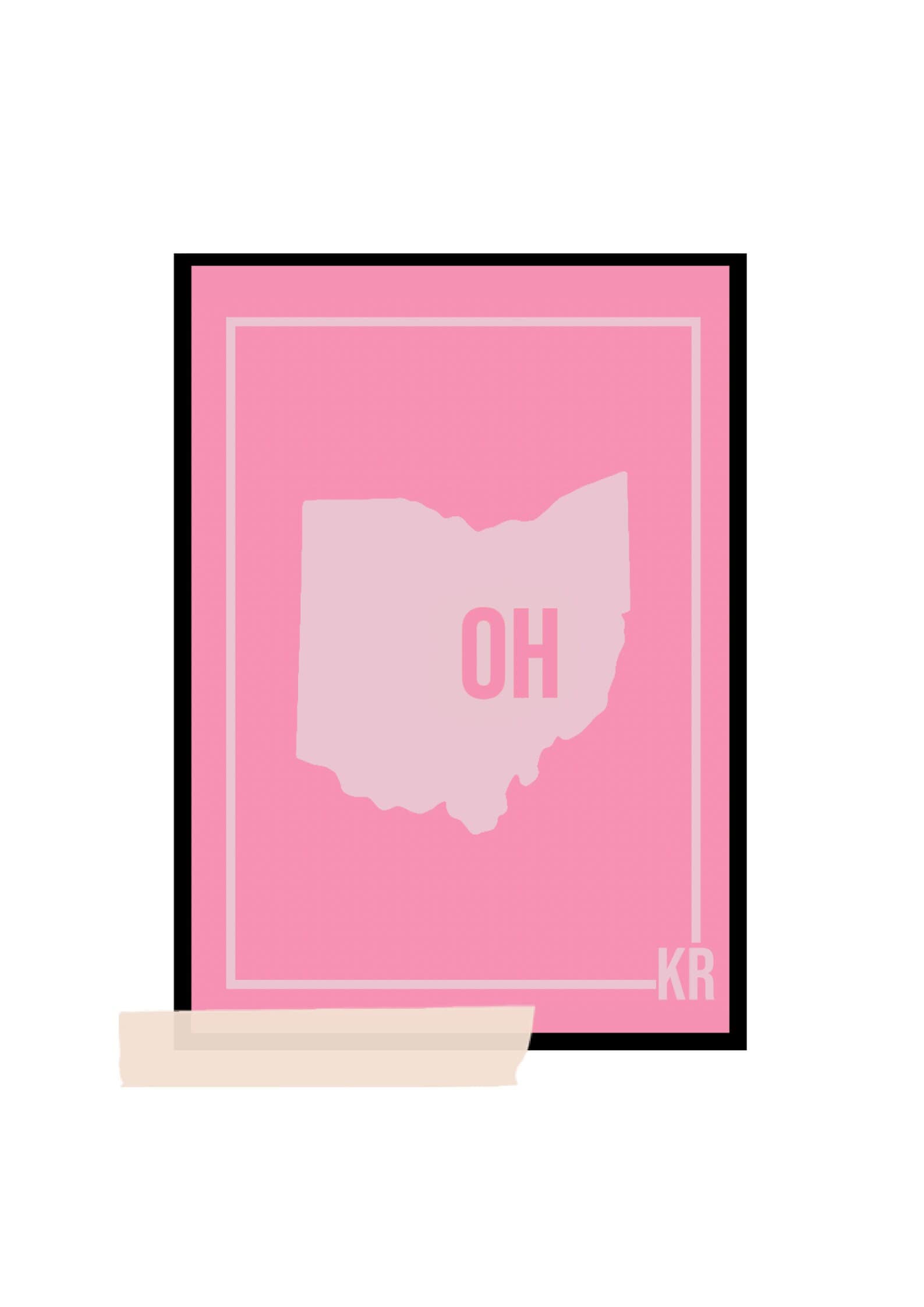 Custom State Outline Poster Digital Download Print Customizable ...