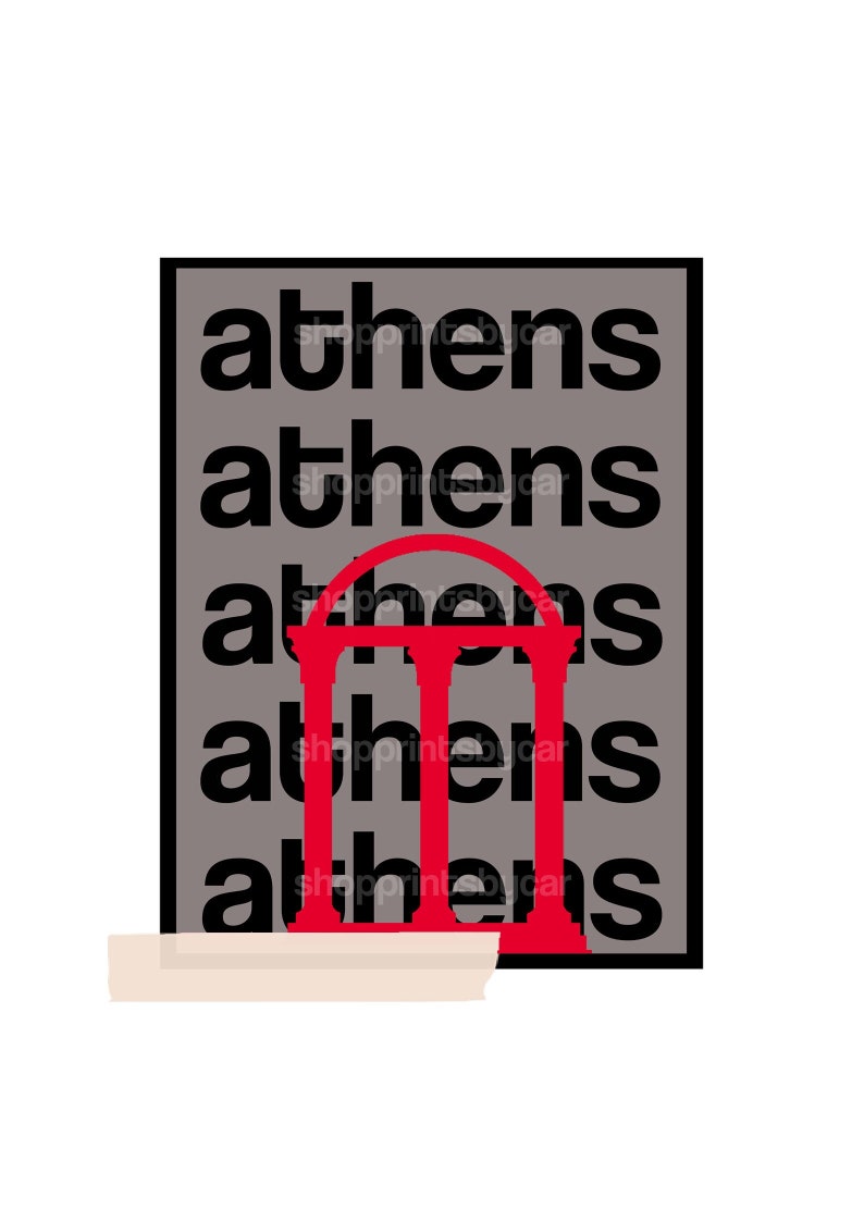UGA Arch Athens GA Poster - Digital Download Print - University of ...