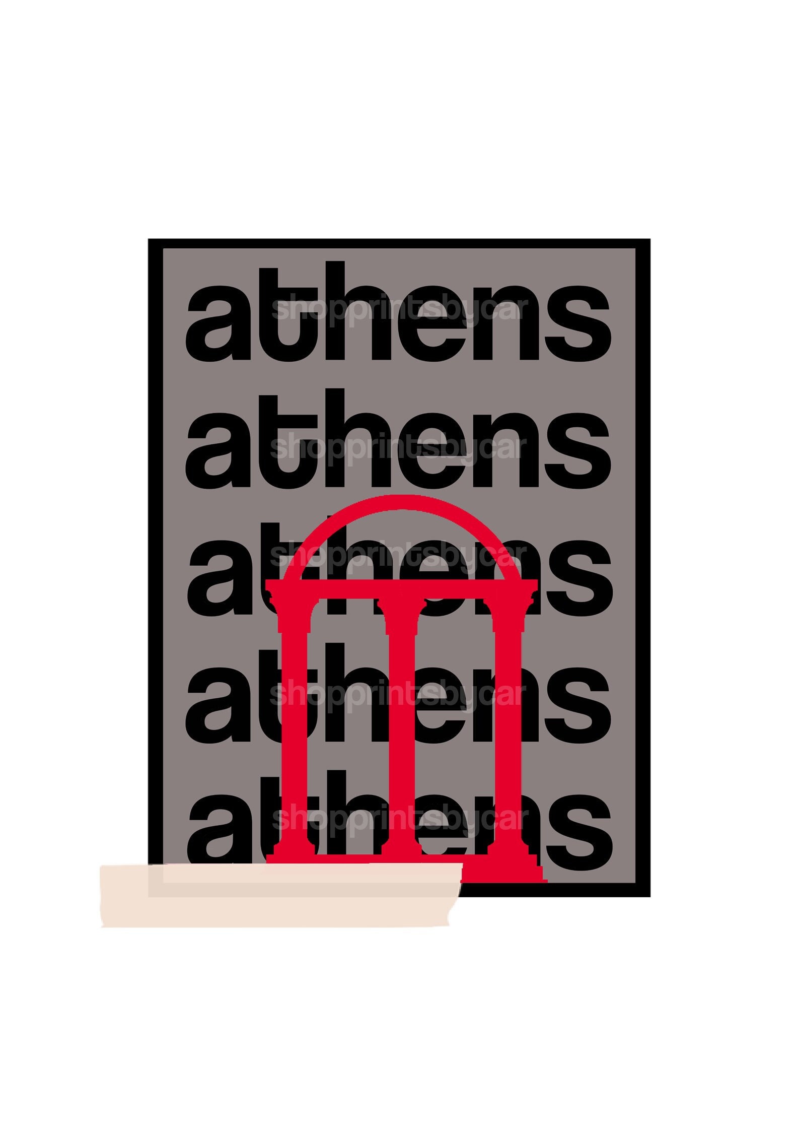 UGA Arch Athens GA Poster - Digital Download Print - University of ...
