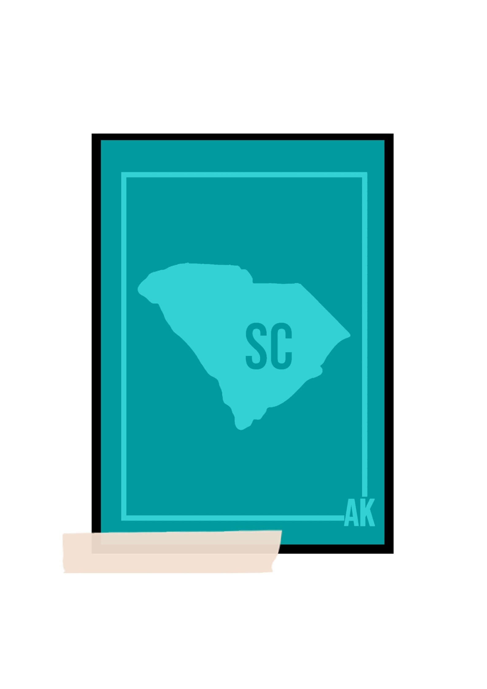 Custom State Outline Poster Digital Download Print Customizable ...