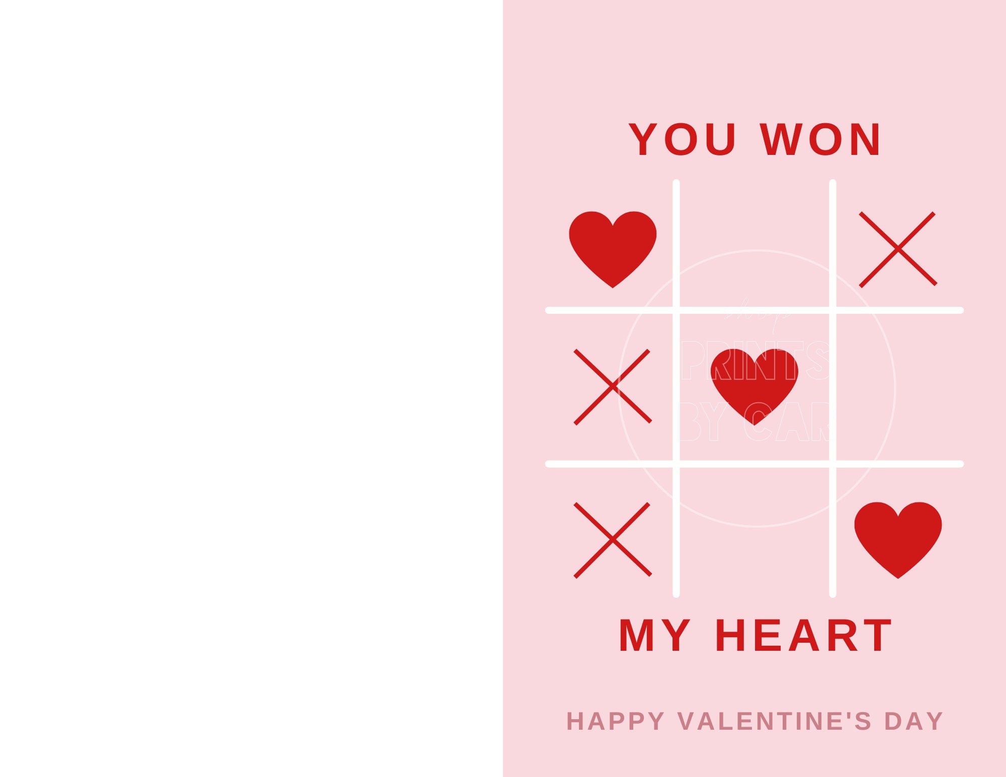 Printable Valentine's Day Card - Digital Download Valentine - Tic Tac ...