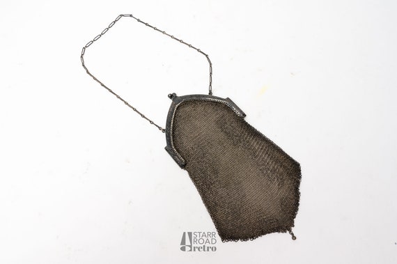 Vintage Wire Mesh Purse, Chainmail - Gem
