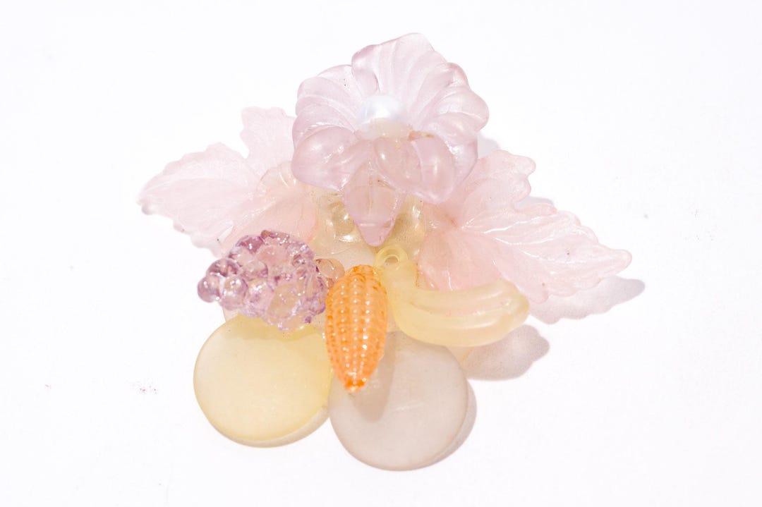 Vintage Floral Bouquet Brooch, Cornucopia, Pastels - Etsy
