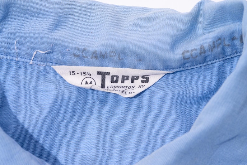 Vintage Gas Station Work Shirt, Gulf Oil, Topps, Embroidered Name ...