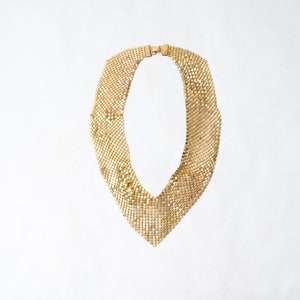 Vintage Gold Mesh Chain Necklace, Metal Mesh - Etsy