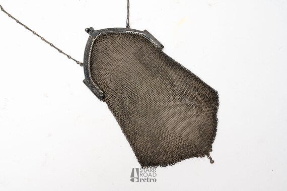 Vintage Wire Mesh Purse, Chainmail - Gem