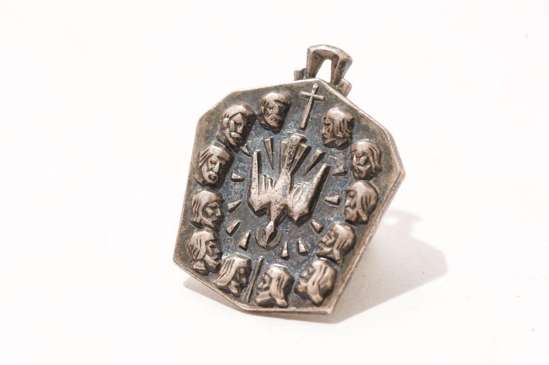 Mid Century Disciples Pendant, Silver, Holy Spirit, Whitsun, Whit ...