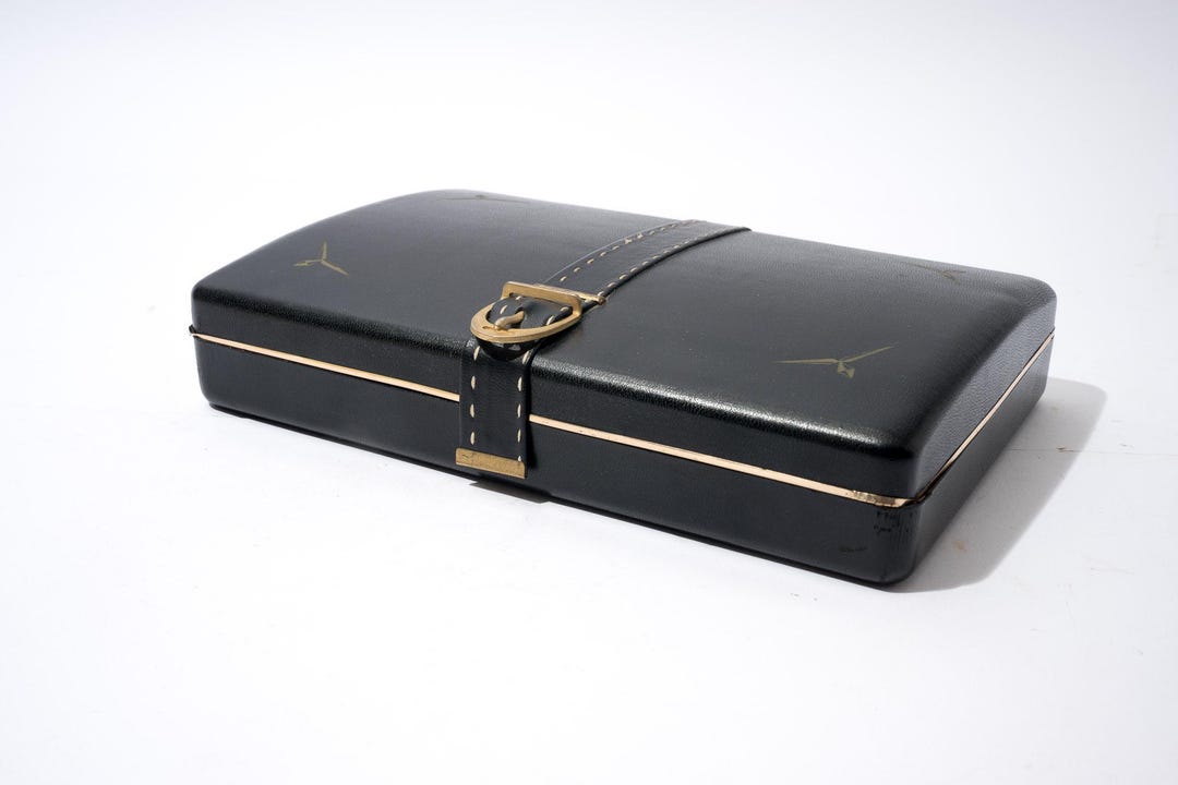 Vintage Valet Box, Gentleman's Chest, Jewelry Box, Black, Shields - Etsy
