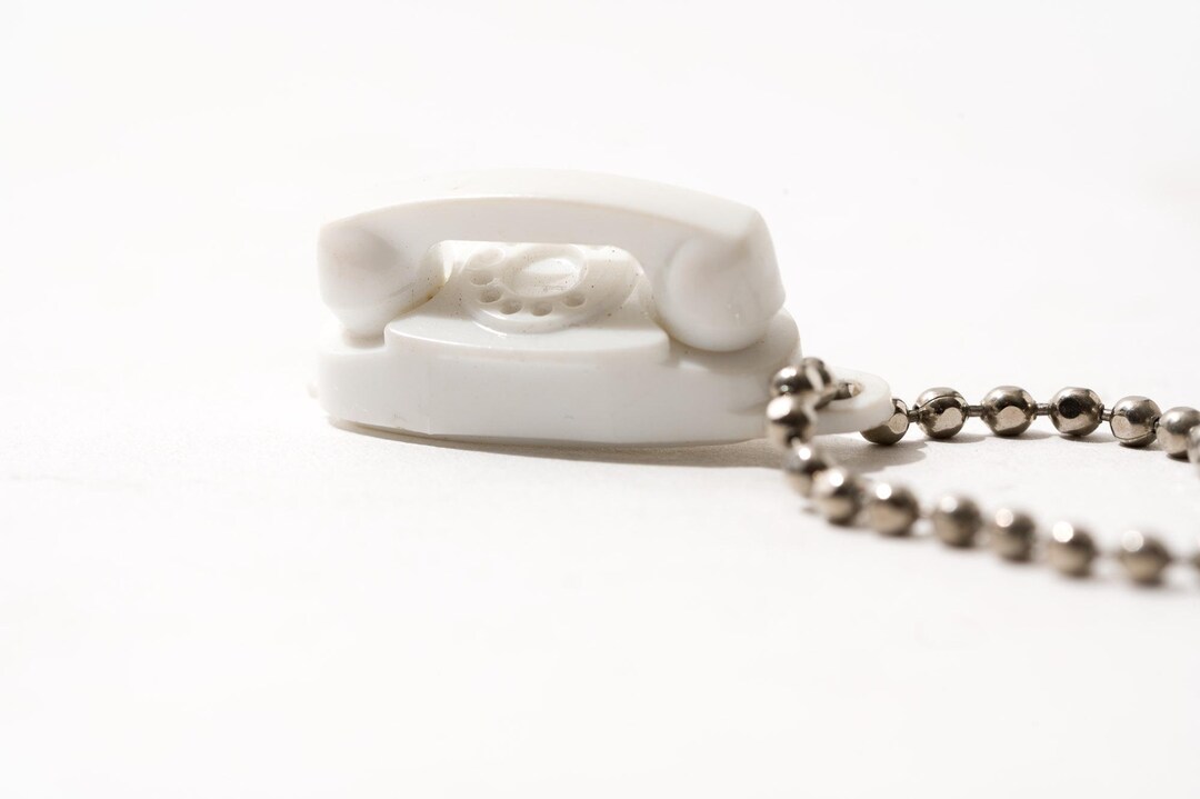 Vintage Telephone Keychain, Princess Telephone, White - Etsy
