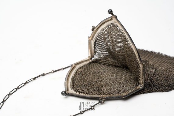 Vintage Wire Mesh Purse, Chainmail - Gem