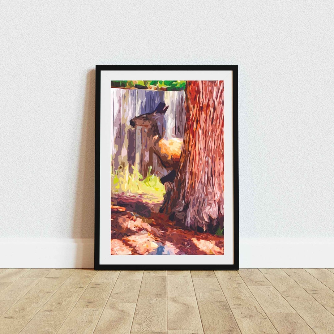 PRINTABLE Deer Surprise Abstract Art, Wall Decor, Conceptual, Instant ...