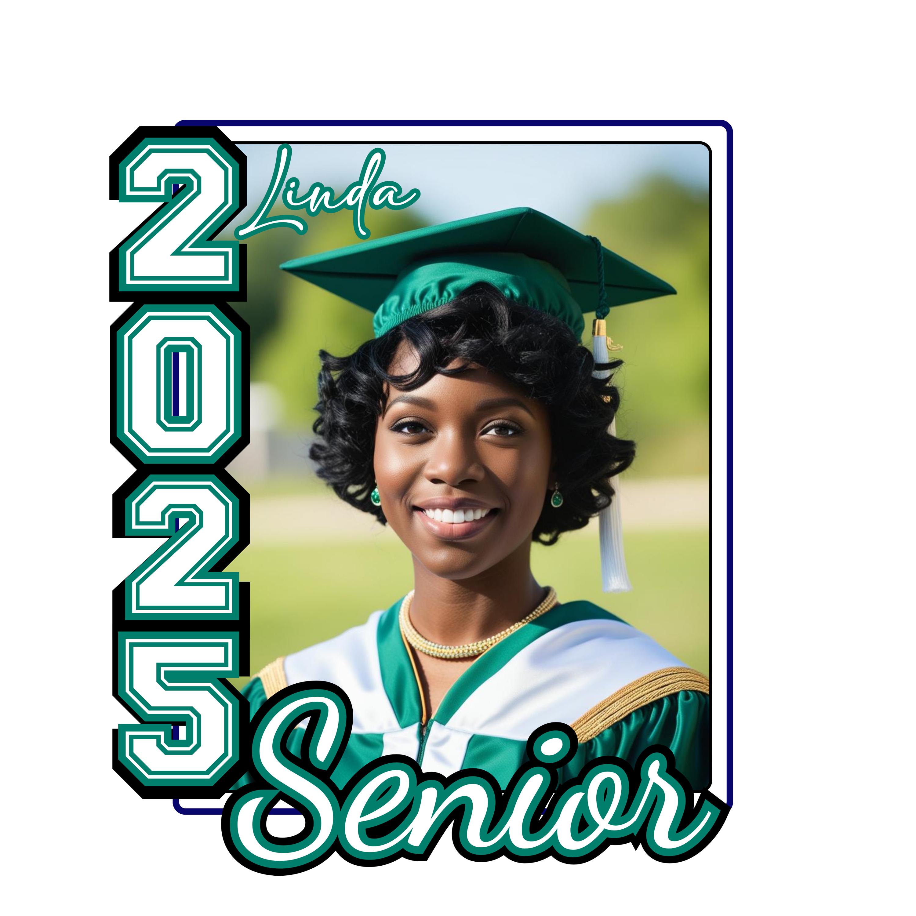 2025 Grad, Senior Fan Template, Graduation Fan Template, Grad Paddle ...