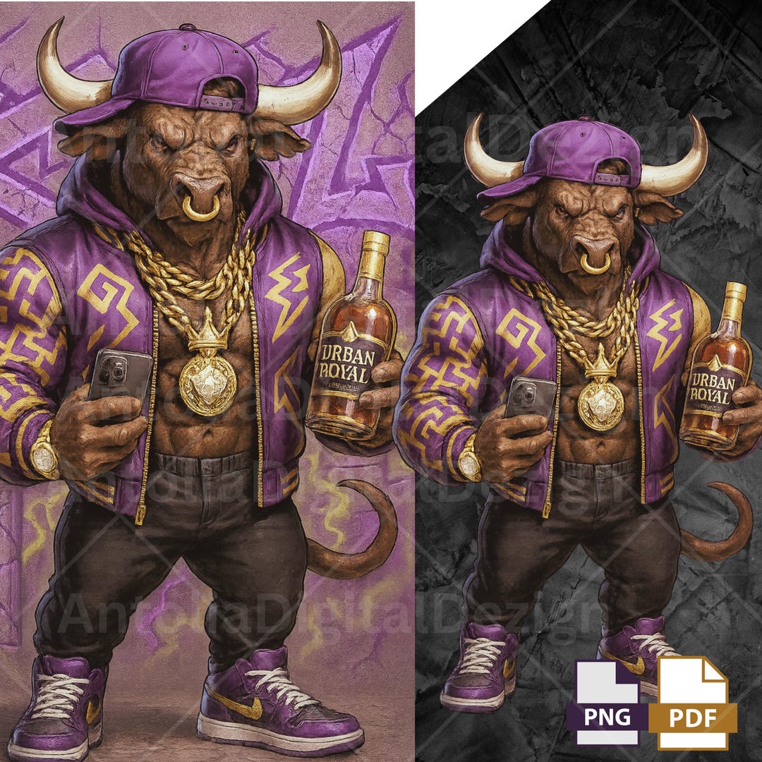 Urban Minotaur Clipart, Streetwear Greek Myth, T-shirt Design, 300 Dpi ...