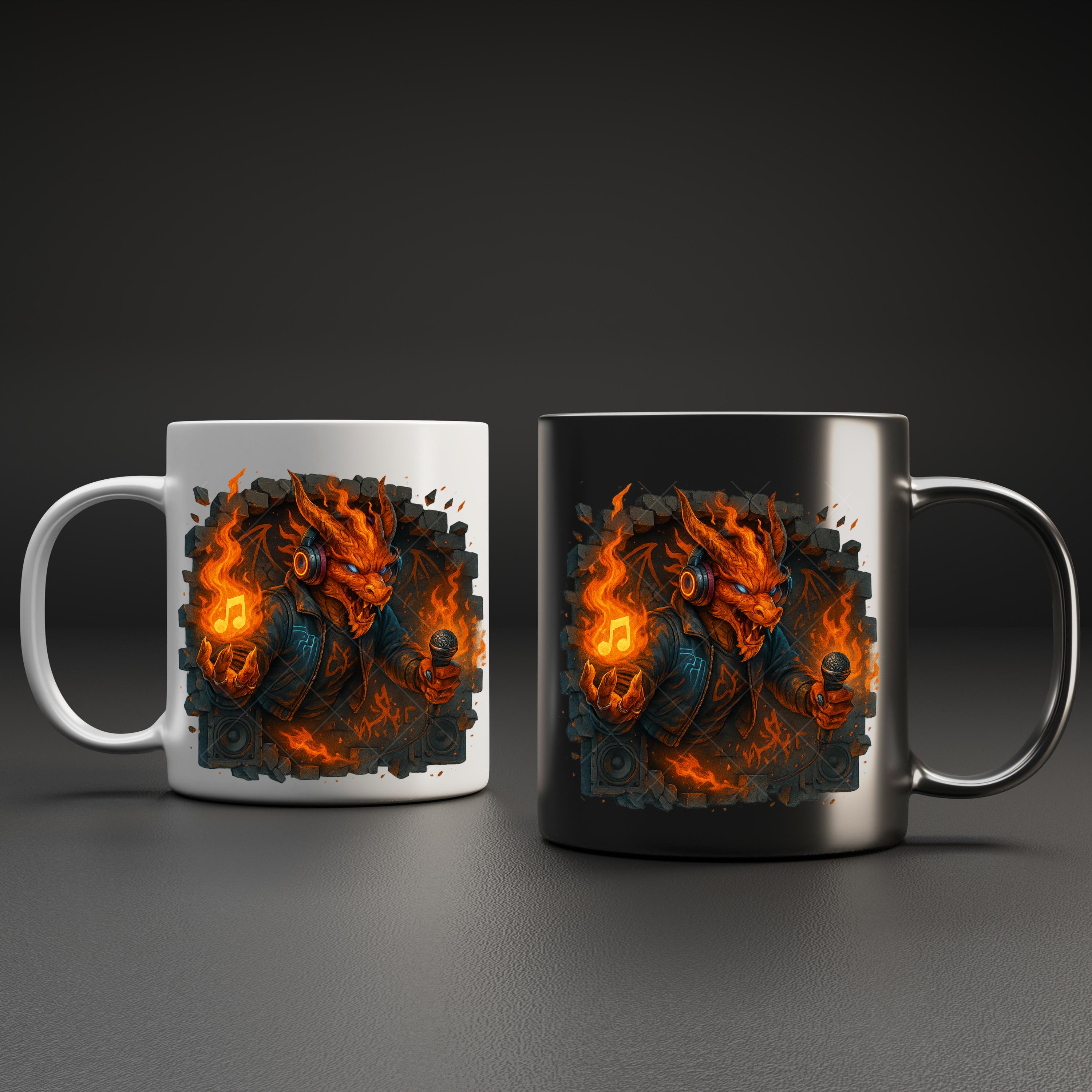 Flame Rap Dragon Png, Fire-spitting DJ Dragon PNG, Urban Fantasy ...