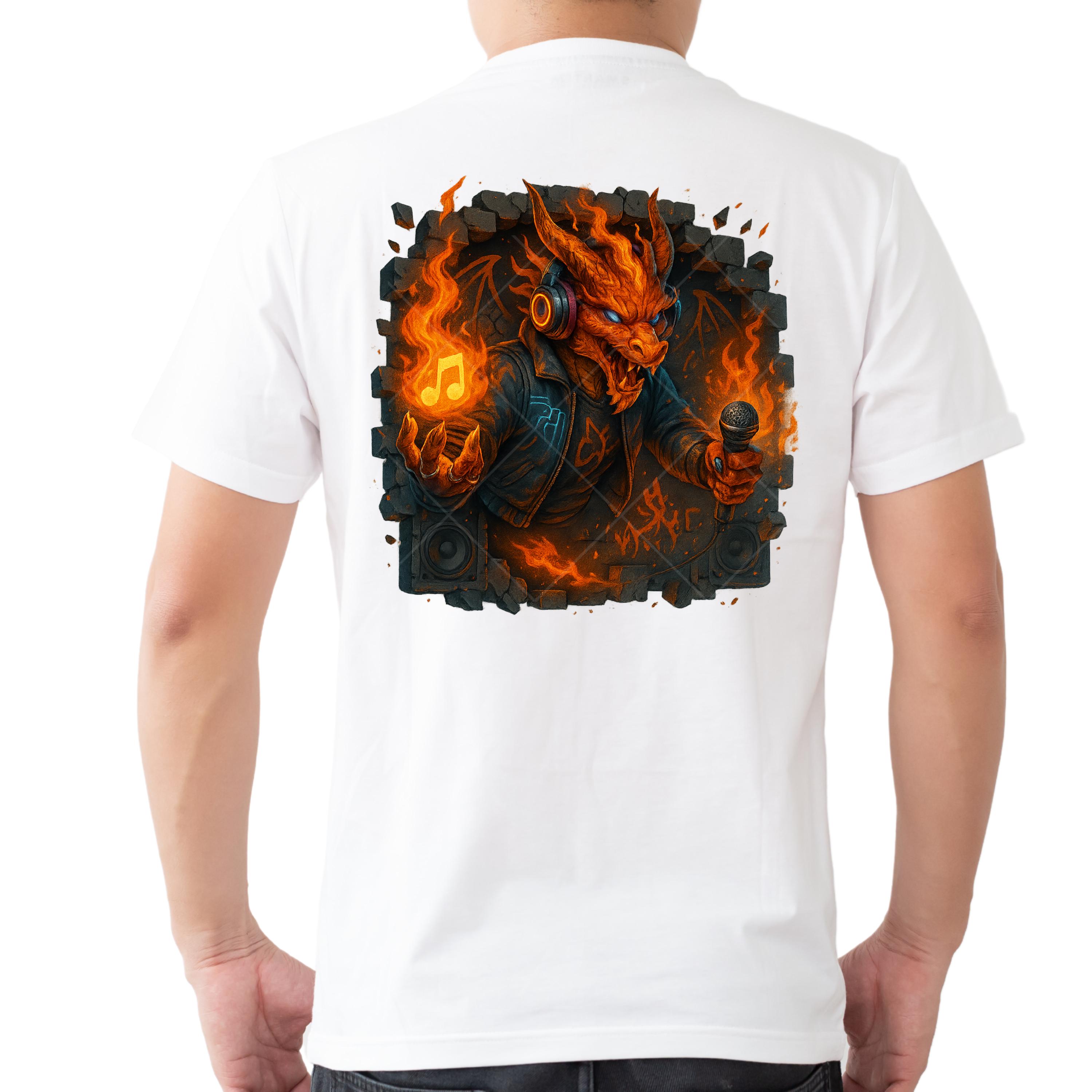 Flame Rap Dragon Png, Fire-spitting DJ Dragon PNG, Urban Fantasy ...